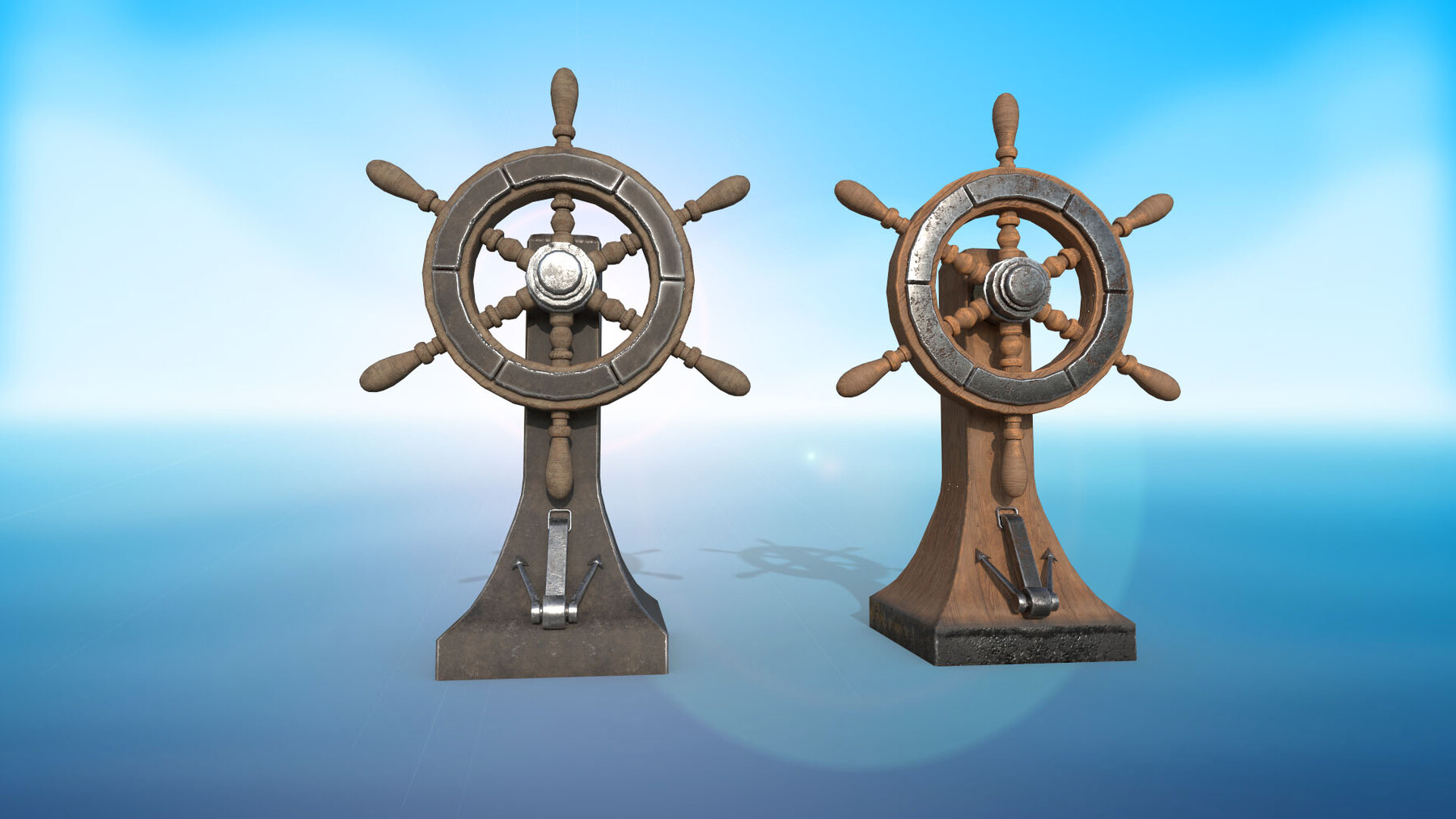 ArtStation - The helm of a sea ship or vessel PBR game ready Low-poly ...