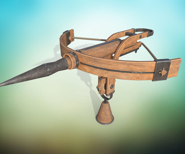 ArtStation - Medieval harpoon weapon PBR low-poly game ready 3D model ...