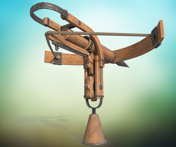 ArtStation - Medieval harpoon weapon PBR low-poly game ready 3D model ...