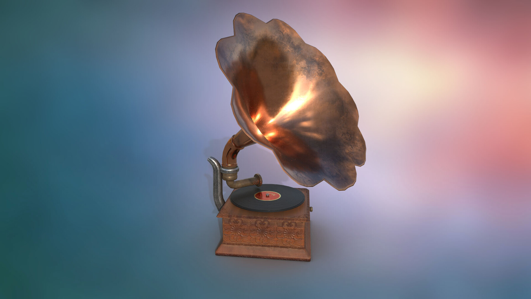 ArtStation - Vintage retro gramophone PBR low-poly game ready Low-poly ...
