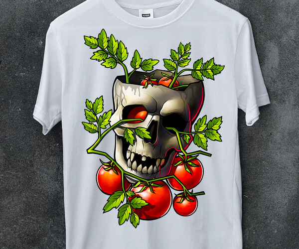 ArtStation - Tomato skull illustration | Artworks