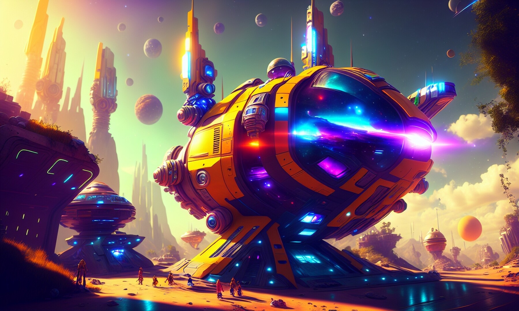 ArtStation - 90 Alien city scenes wallpapers part 1 | Artworks