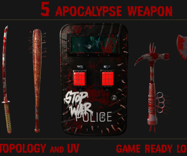 ArtStation - 5 apocalypse weapon | Game Assets