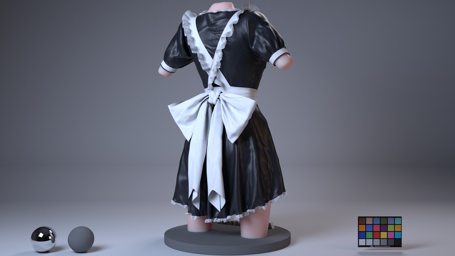 ArtStation - ClothCG: Maid Outfit 002a Marvelous+ZB+PBR 8K 3DAssets | Resources
