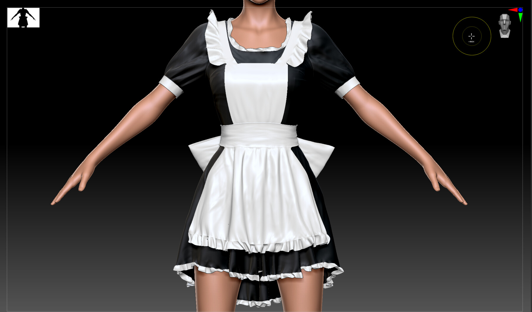 ArtStation - ClothCG: Maid Outfit 002a Marvelous+ZB+PBR 8K 3DAssets ...