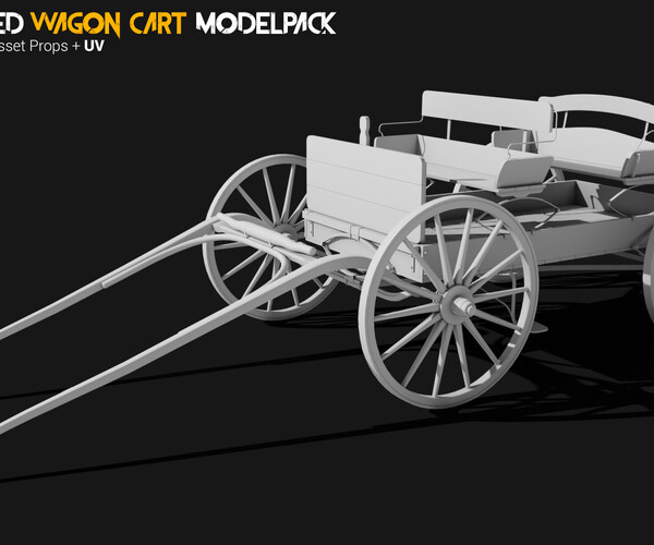 ArtStation - High Detailed Wagon Cart Model Pack | Game Assets