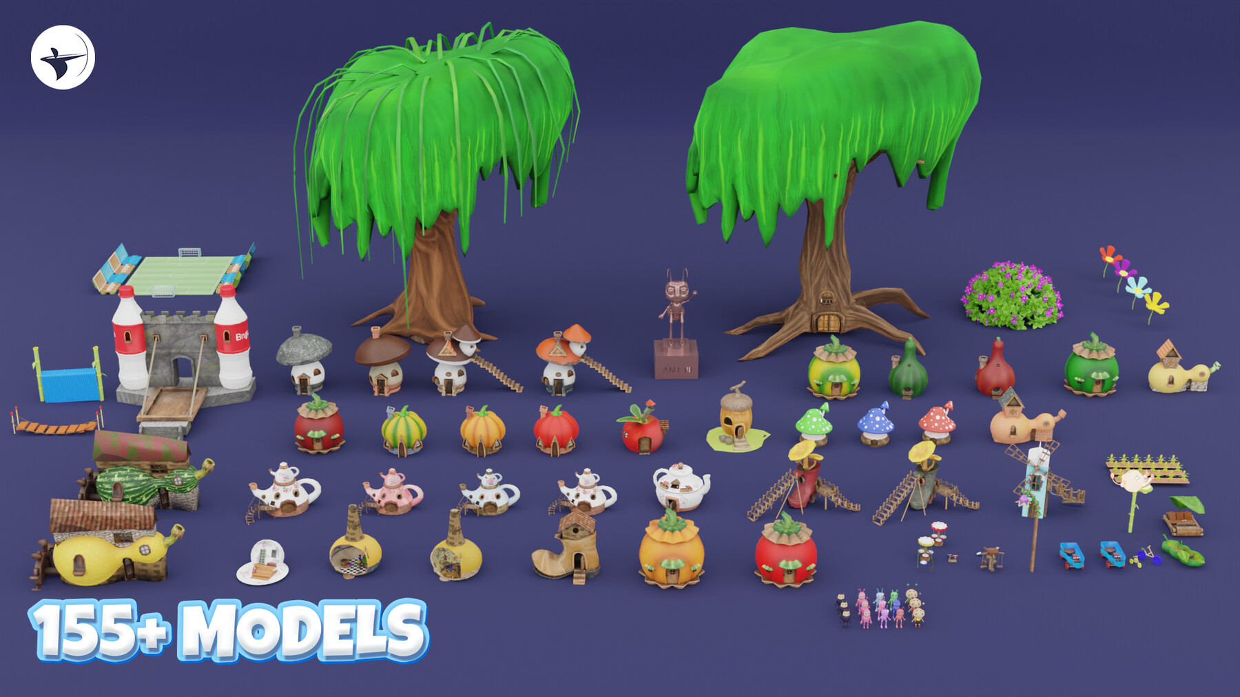 ArtStation - Bugs City Cartoon Town Stylized Environment with 15 Rigged ...