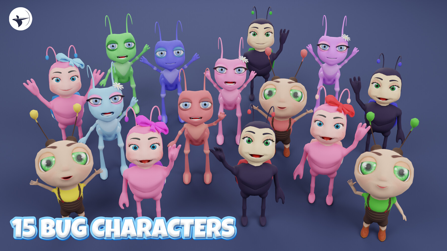 ArtStation - Bugs City Cartoon Town Stylized Environment with 15 Rigged Insect Characters ...