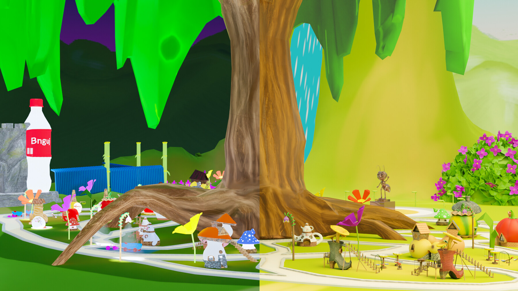 ArtStation - Bugs City Cartoon Town Stylized Environment with 15 Rigged ...