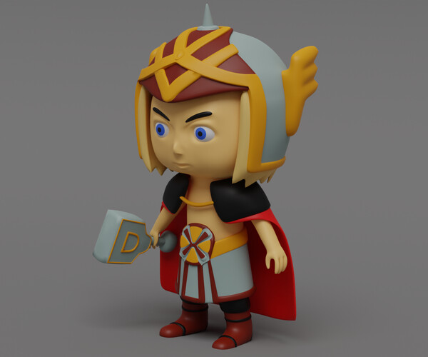 ArtStation - Cute Superhero Game Character NPC Figure | Game Assets