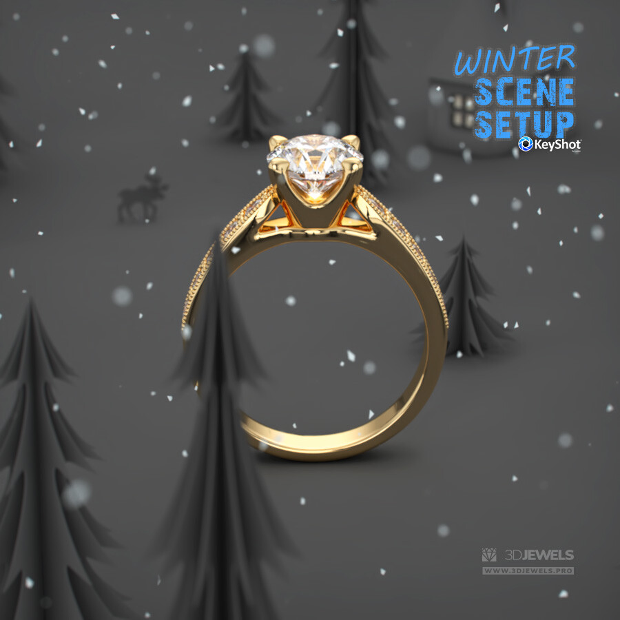 ArtStation - Winter Scene Setup for Jewelry Rendering with KeyShot ...