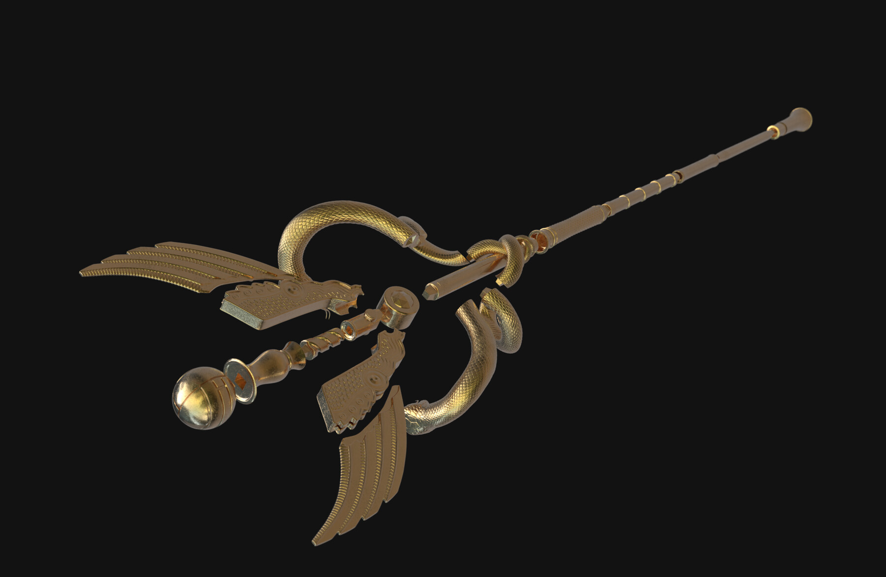 ArtStation - Caduceus - 3D Printing | Resources