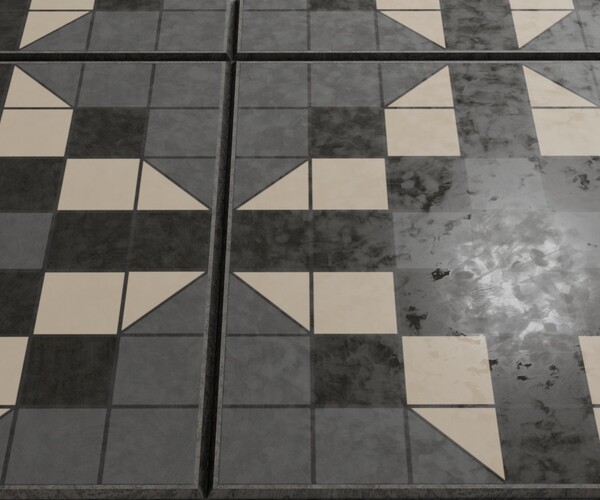 ArtStation - Antique Tiles 3D Model | Game Assets