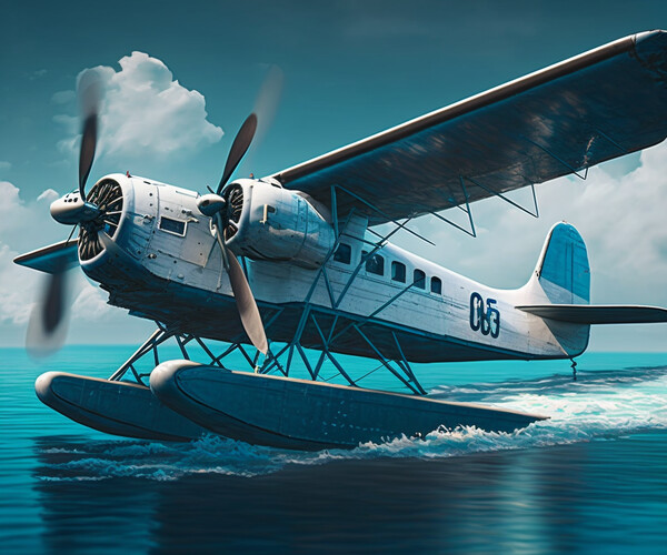ArtStation - Seaplane taking off | Artworks