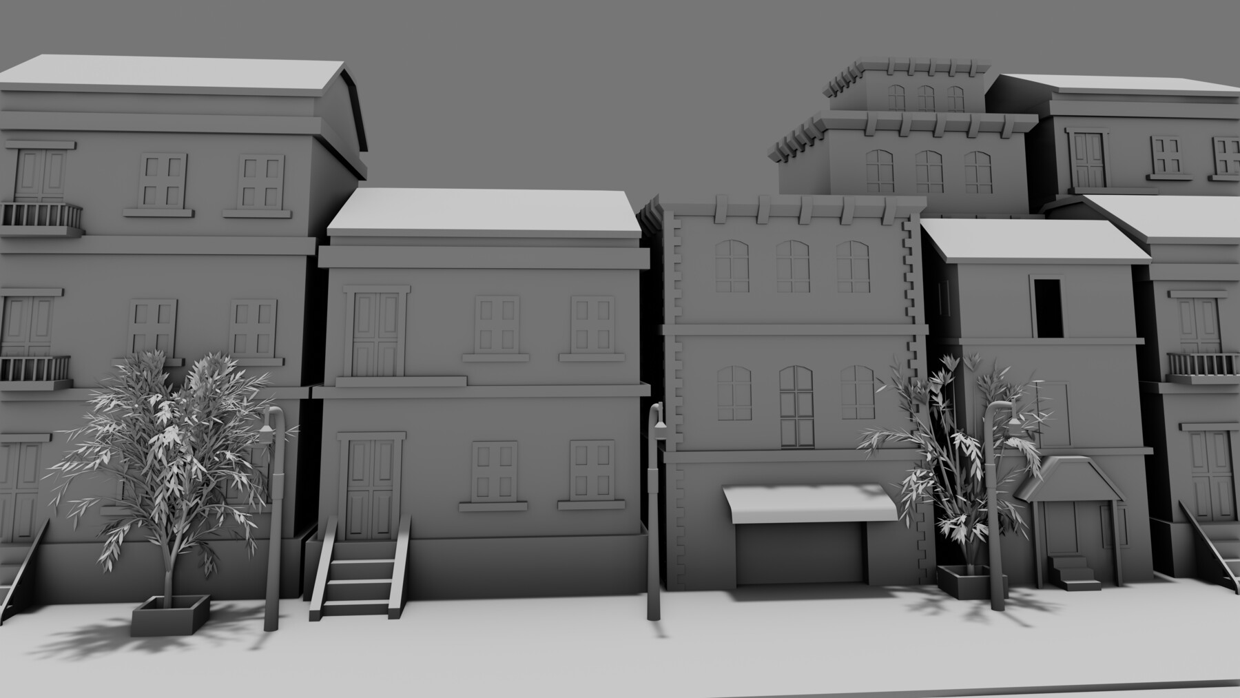 ArtStation - 3D Urban City Street Scene Low Poly | Resources