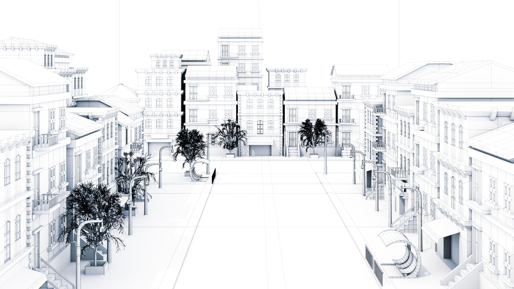 ArtStation - 3D Urban City Street Scene Low Poly | Resources