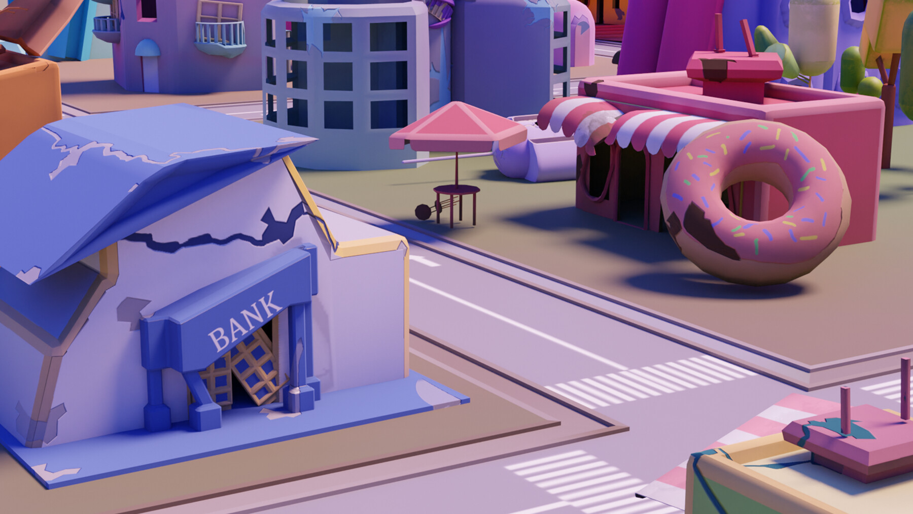 ArtStation - Clay Zombie APOCALYPSE city Environment Low-poly 3D model ...