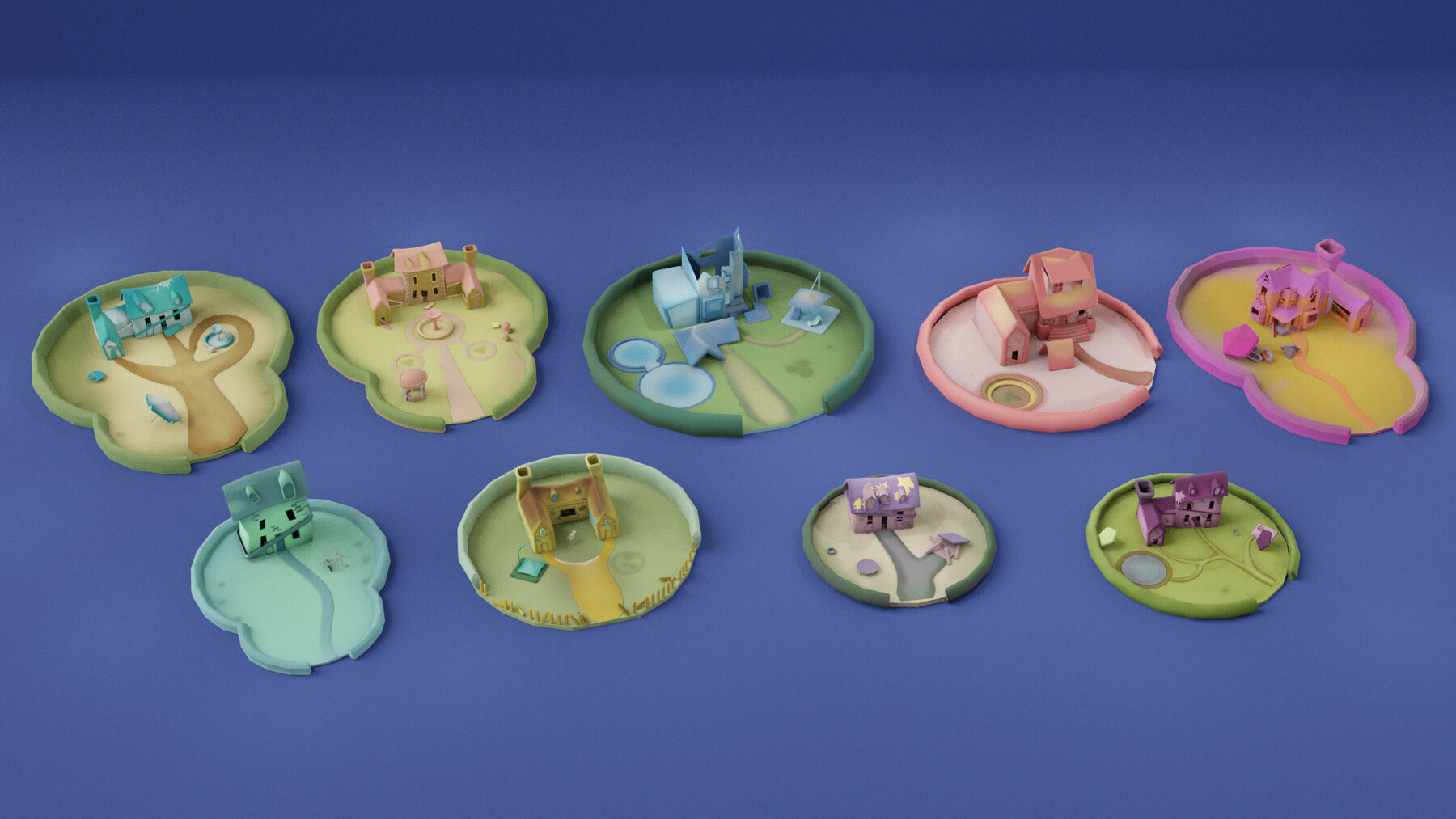 ArtStation - Clay Zombie APOCALYPSE city Environment Low-poly 3D model ...