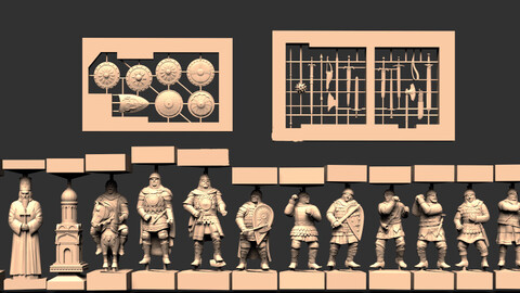 ArtStation - Medieval chess (STL) | Resources