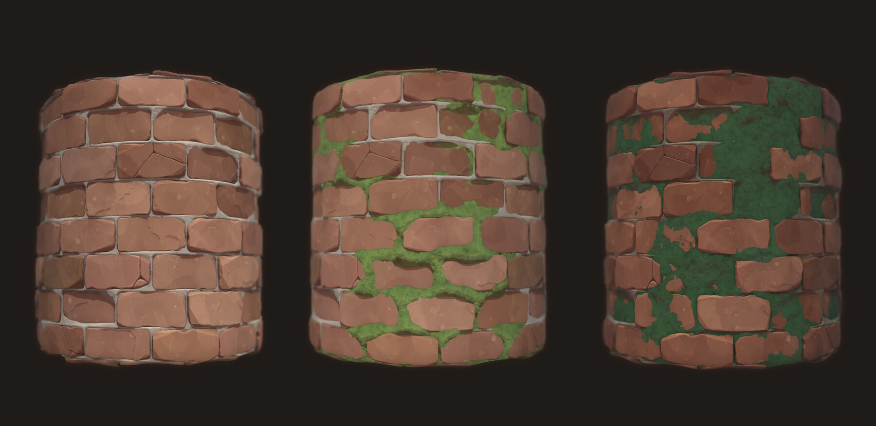 ArtStation - Ghibli Stylized Bricks Material sbs&sbsar files | Game Assets