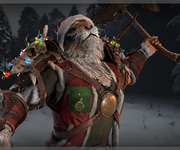 ArtStation - Tiger Santa | Game Assets