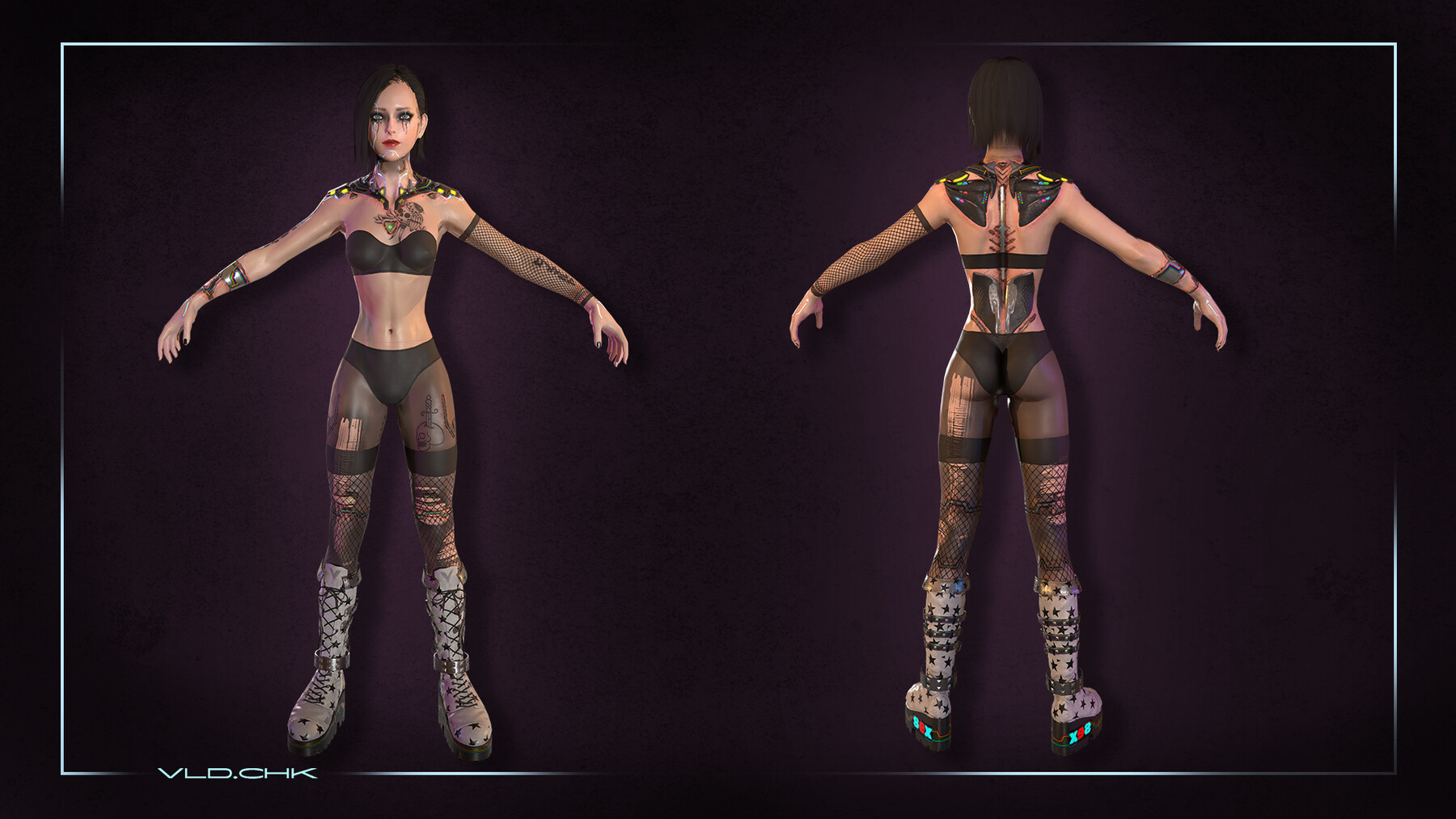 ArtStation - Mia - CyberGirl | Game Assets