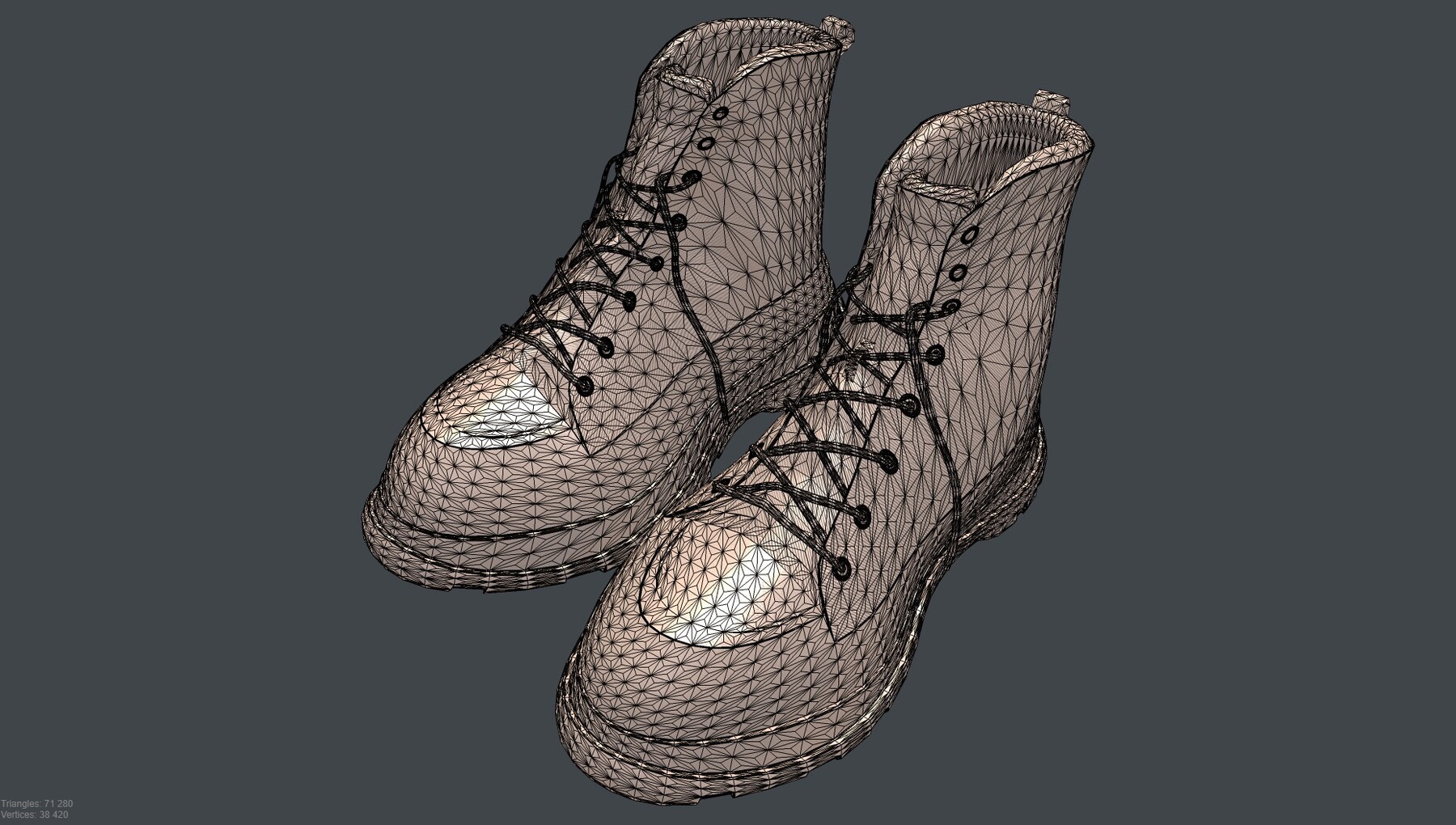 ArtStation - Casual Fabric Fashion Boots Low-poly | Game Assets