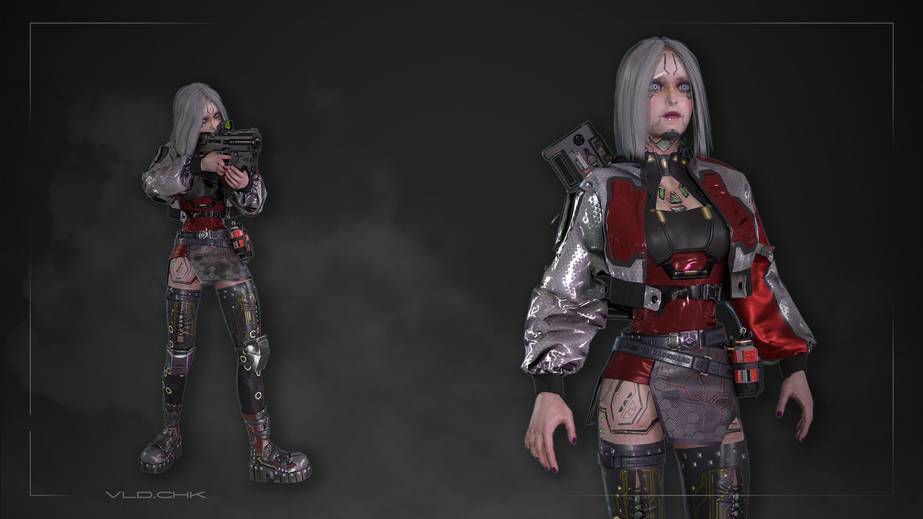 ArtStation - Kate - CyberGirl | Game Assets