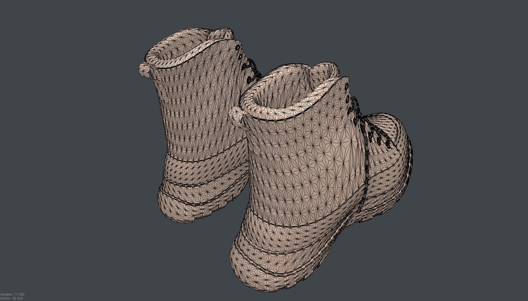 ArtStation - Casual Fabric Fashion Boots Low-poly | Game Assets