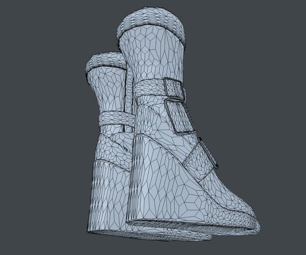 ArtStation - Leather High Fashion Women Shoes Low-poly | Game Assets