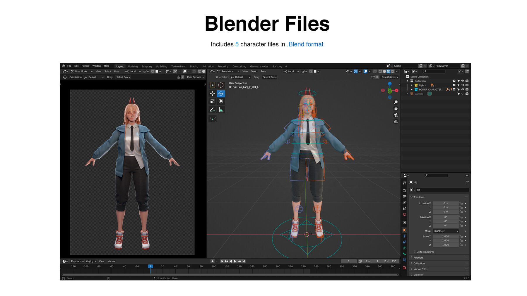 ArtStation - POWER - CHAINSAWMAN- Game Ready 3D model - UE4 | Game Assets