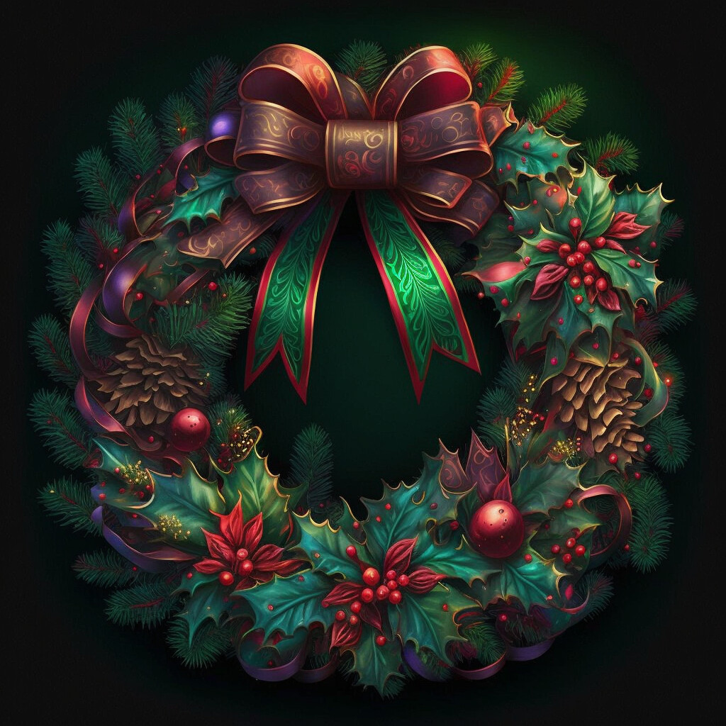 ArtStation - Christmas Wreath Pack (6 Images) | Artworks
