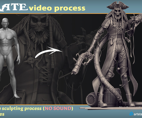 ArtStation - Stylized Pirate | Video Process + Source Files | Tutorials