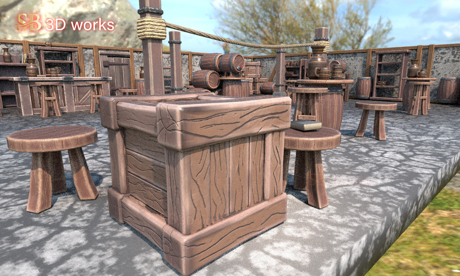 ArtStation - Taverna Environment Game Ready Assets - Recreation | Game Assets