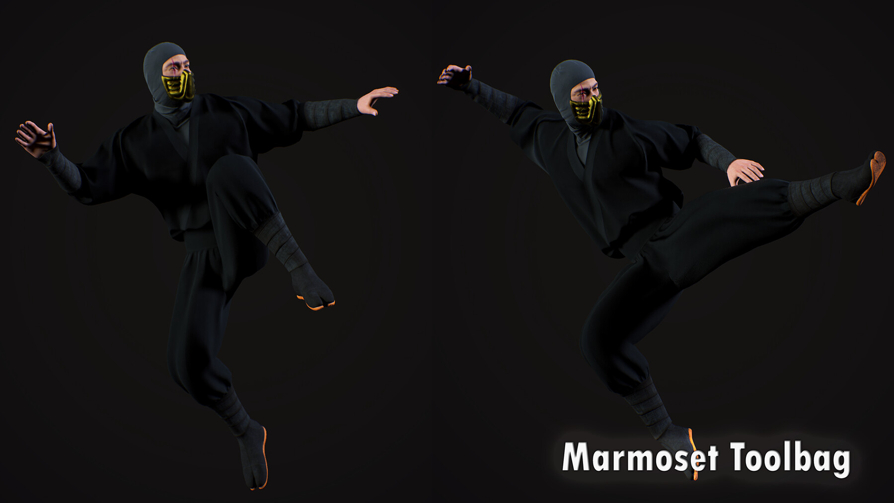 ArtStation - Ninja 03 Rig | Game Assets