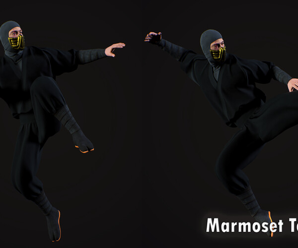 ArtStation - Ninja 03 Rig | Game Assets