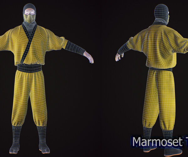 ArtStation - Ninja 03 Rig | Game Assets