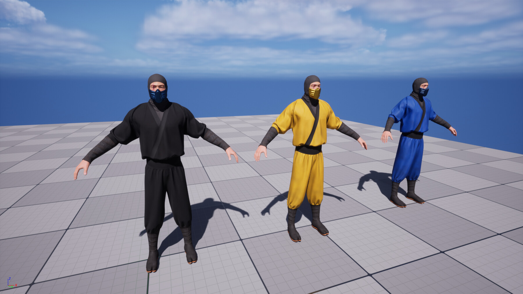 ArtStation - Ninja 03 Rig | Game Assets