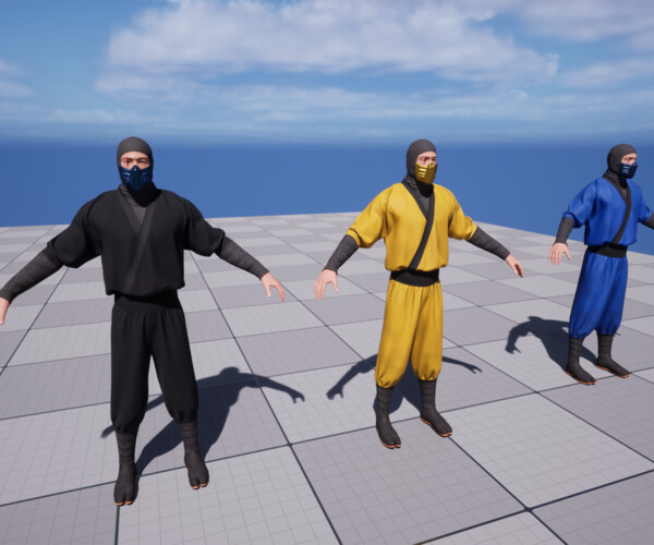 ArtStation - Ninja 03 Rig | Game Assets