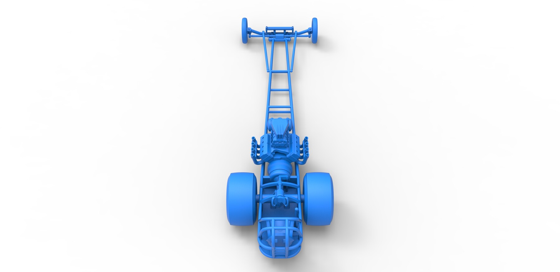 ArtStation - 3D printable Diecast Front engine dragster with V8 Scale 1 ...