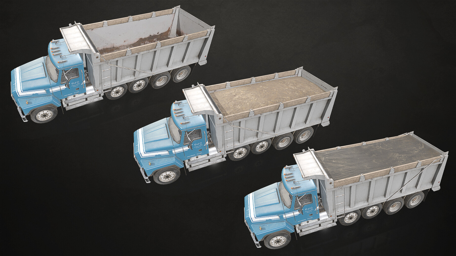 ArtStation - Classic Dump Truck - Low Poly | Game Assets