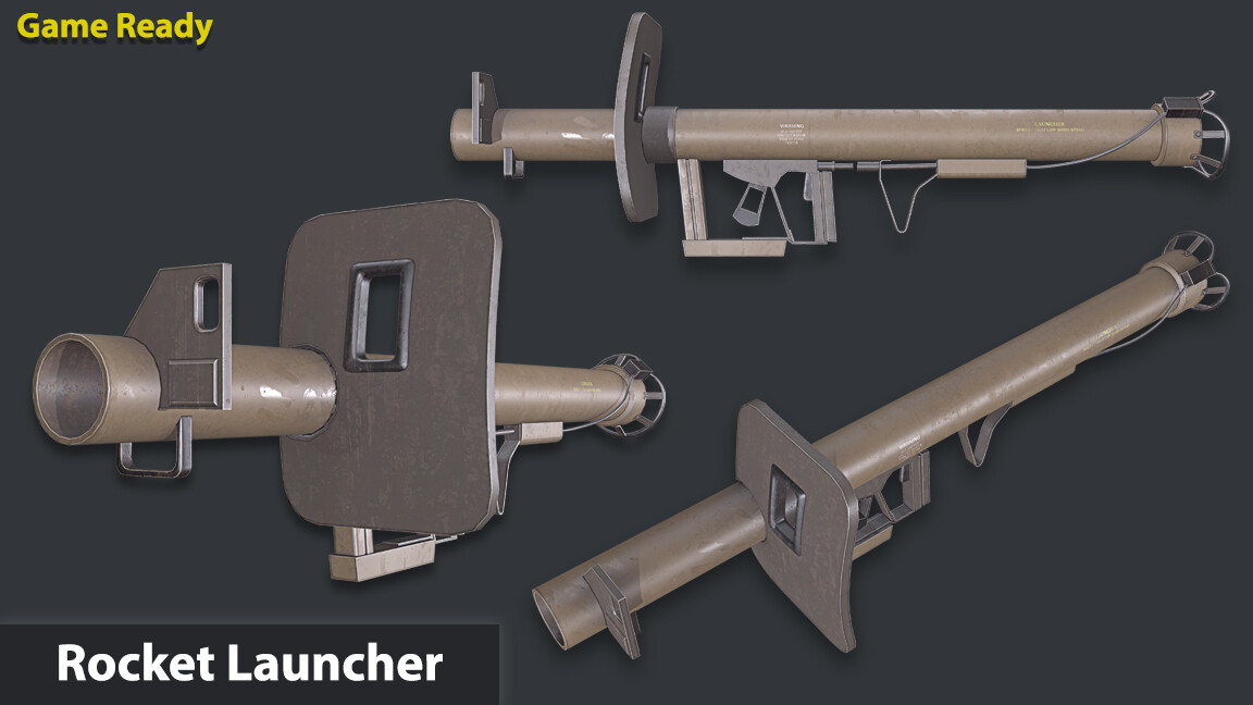 ArtStation - Rocket Launcher Game Ready 7 | Game Assets