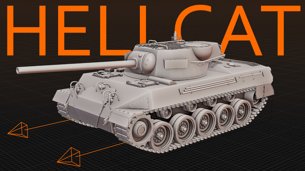 ArtStation - M18 Hellcat WW2 Tank (Rigged) | Game Assets