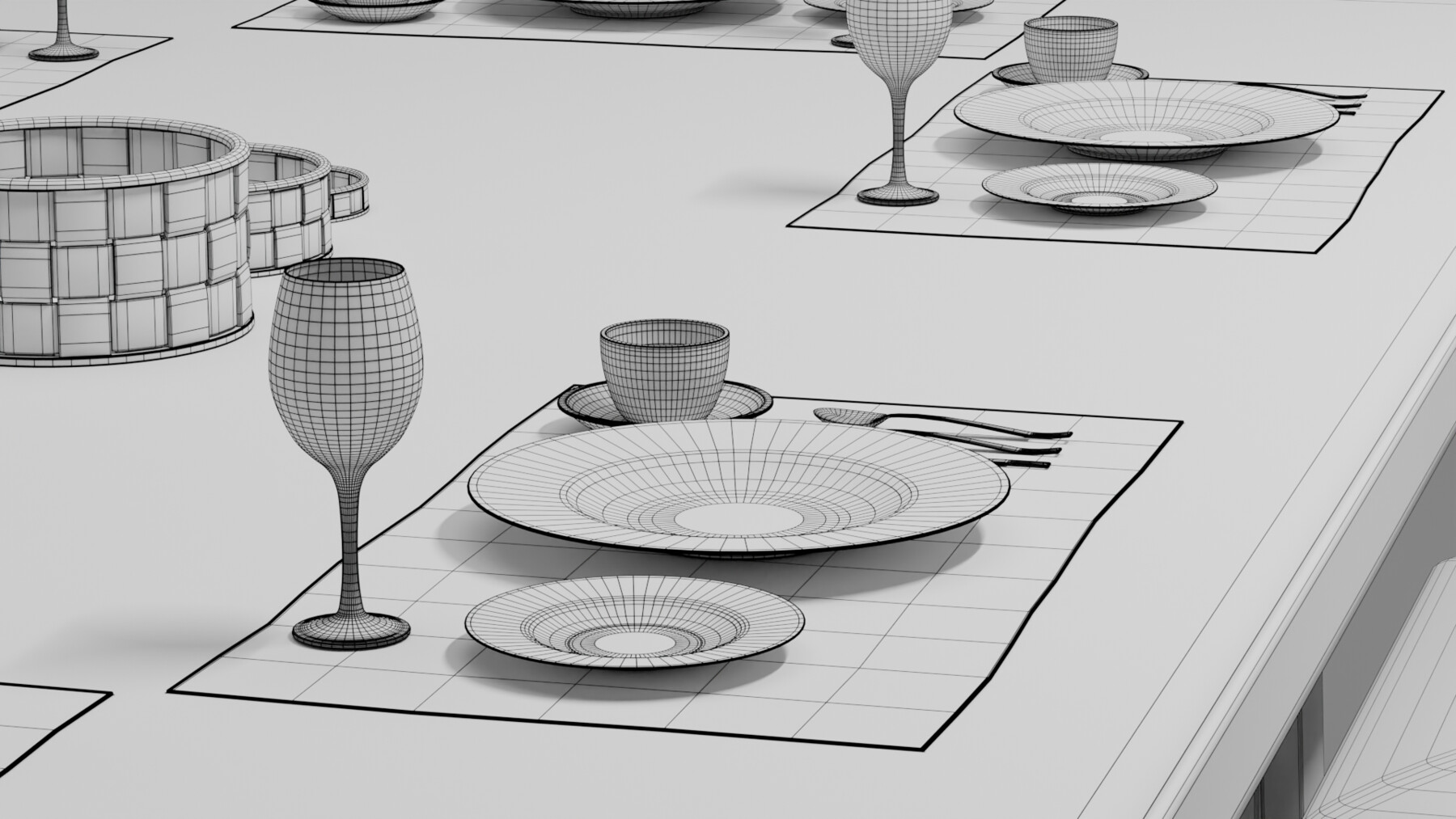 ArtStation - Dining Table 02 | Game Assets
