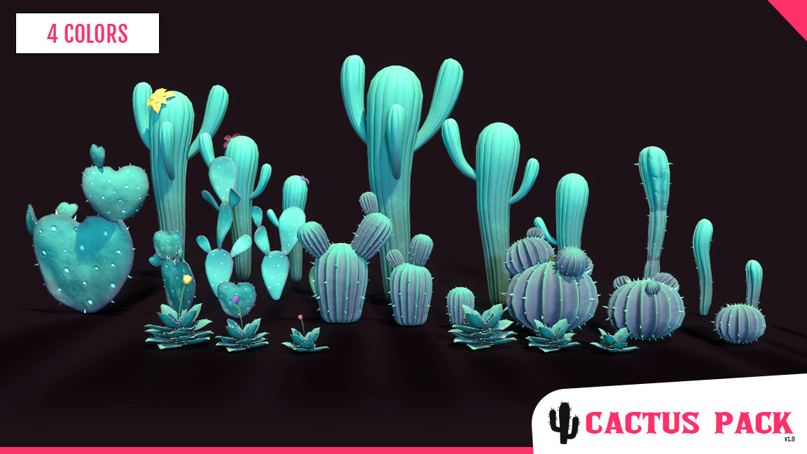 ArtStation - Stylized Cactus Pack | Game Assets