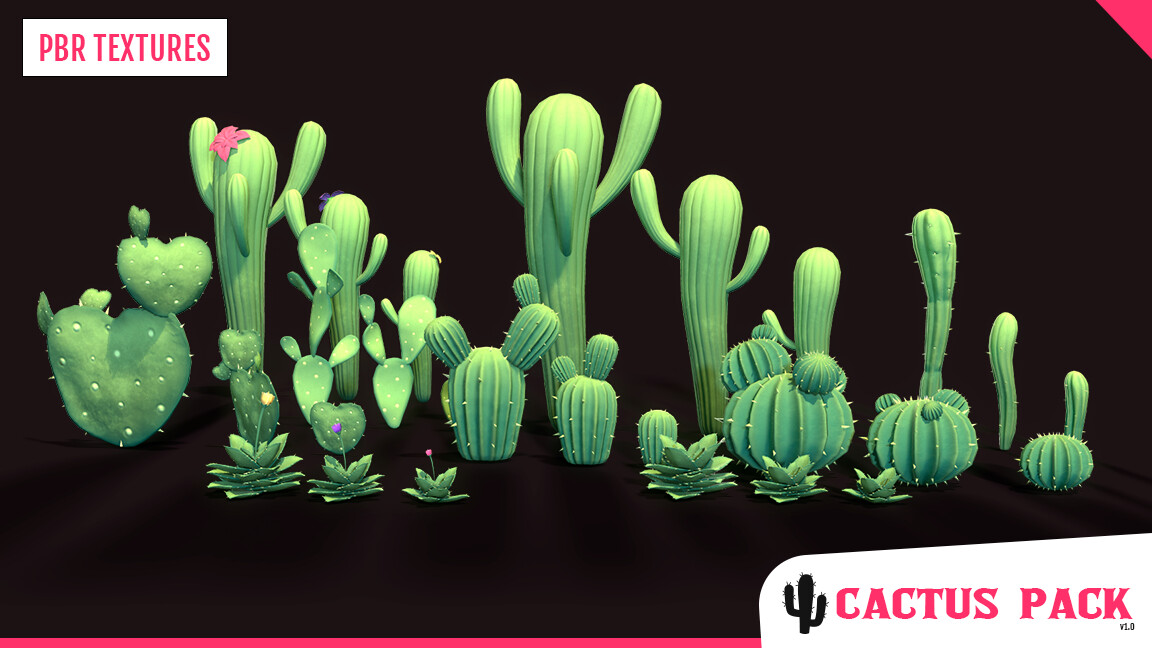 ArtStation - Stylized Cactus Pack | Game Assets