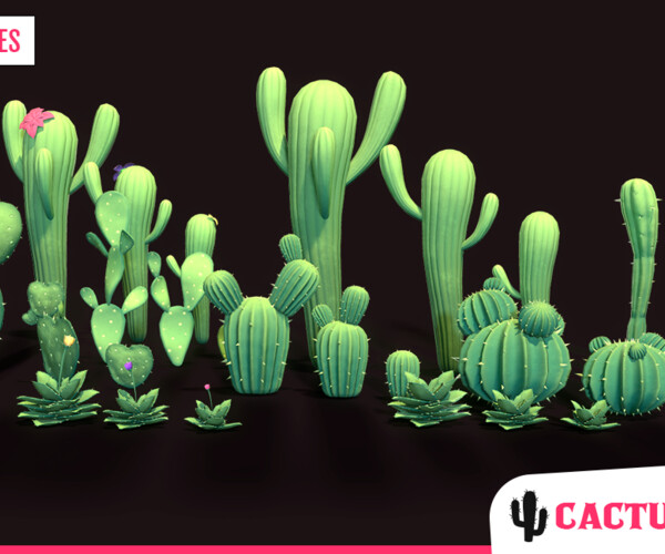 ArtStation - Stylized Cactus Pack | Game Assets