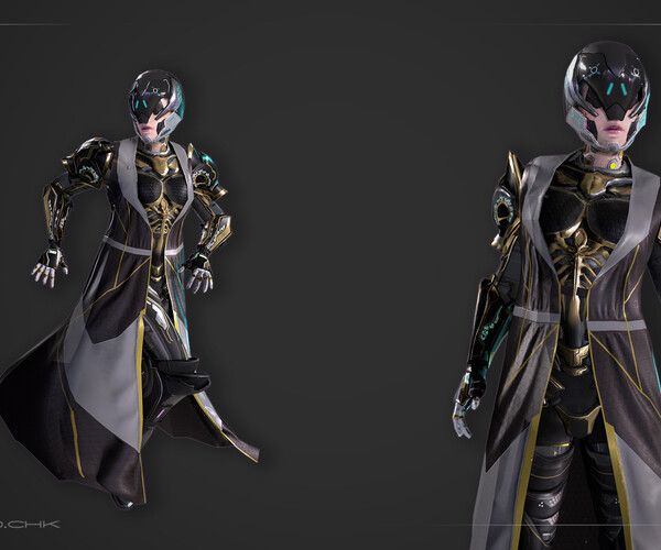 ArtStation - Faya - CyberGirl | Game Assets