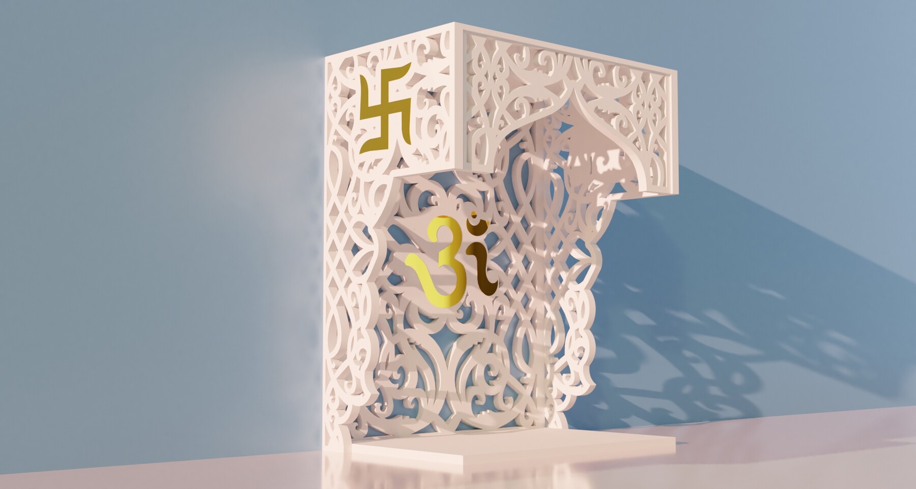 ArtStation - Mandir design for Home Pooja Room | Temple for Home Prayer ...