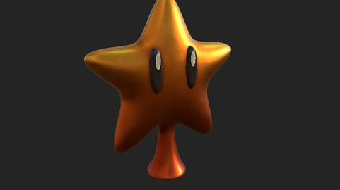 ArtStation - GD Christmas Star Mario Style .stl .fbx | Game Assets